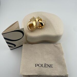 Polene | Jewelry | Polne Ole Gold Tone Sculptural Ribbon Knot Drop ...